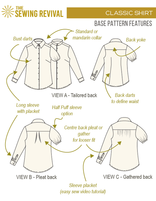 Classic Shirt – The Sewing Revival