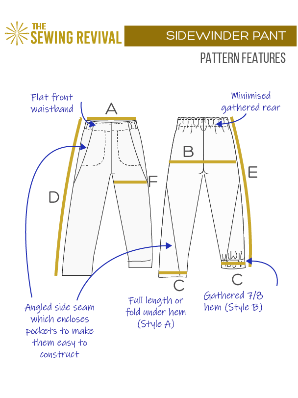 Sidewinder Pants PDF Sewing Pattern – The Sewing Revival